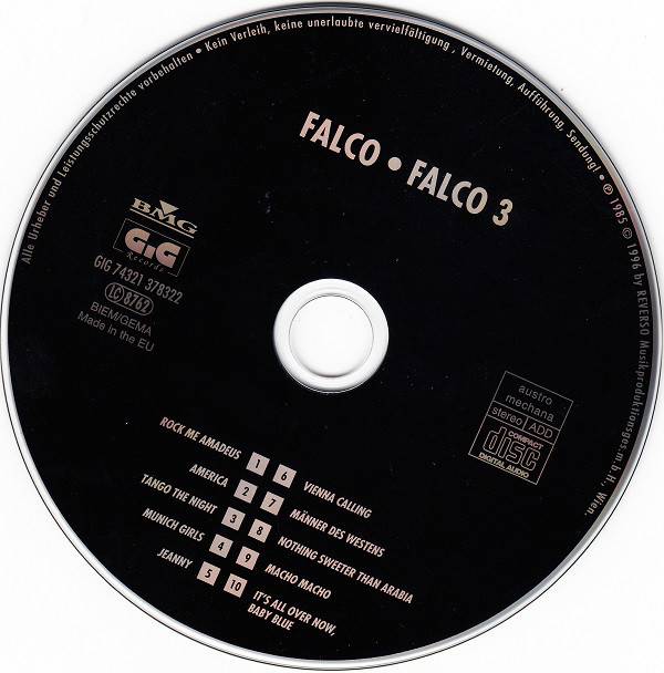 Falco Falco 3 : CD | CD Covers | Cover Century | Over 1.000.000 Album ...
